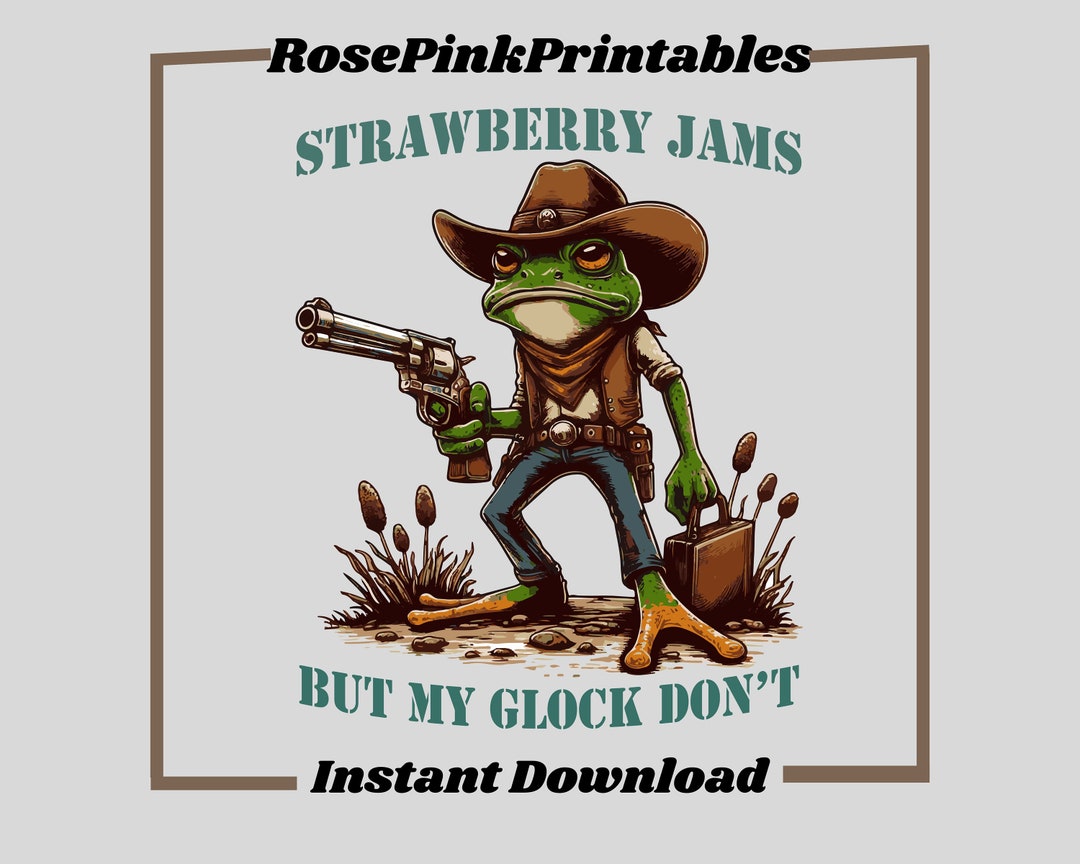 Strawberry Jems but My Glock Don't Png, Kawaii Strawberry Png, Summer Strawberry Png, Watercolor ...