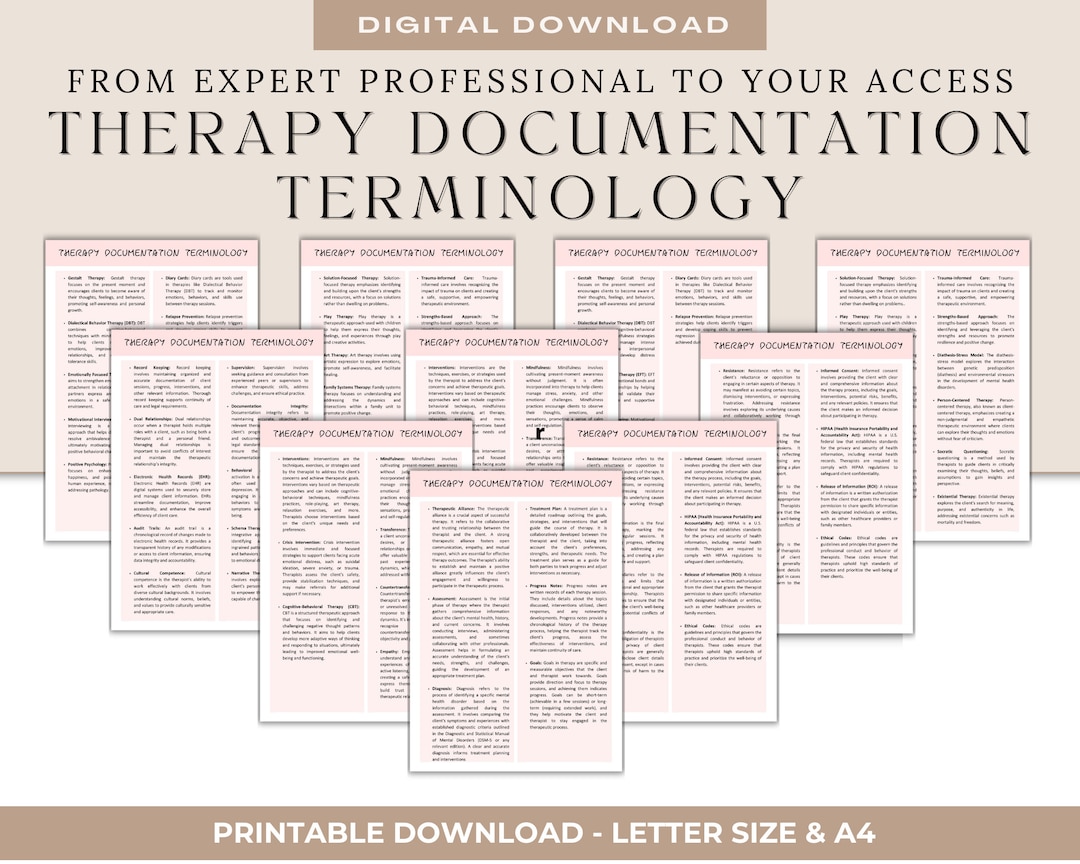 Therapy Progress Notes Cheat Sheet Bundle SMART Goals Treatment Plan ...