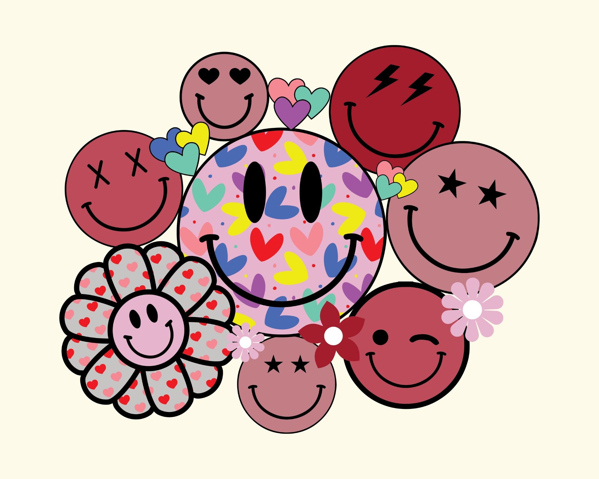 Emoji Bundle SVG Png, Emoji Collection Png, Colorful Emoji Png ...