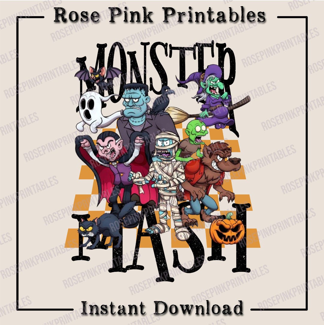 Monster Mash Png, Retro Halloween Png, Funny Halloween, Monster Png ...