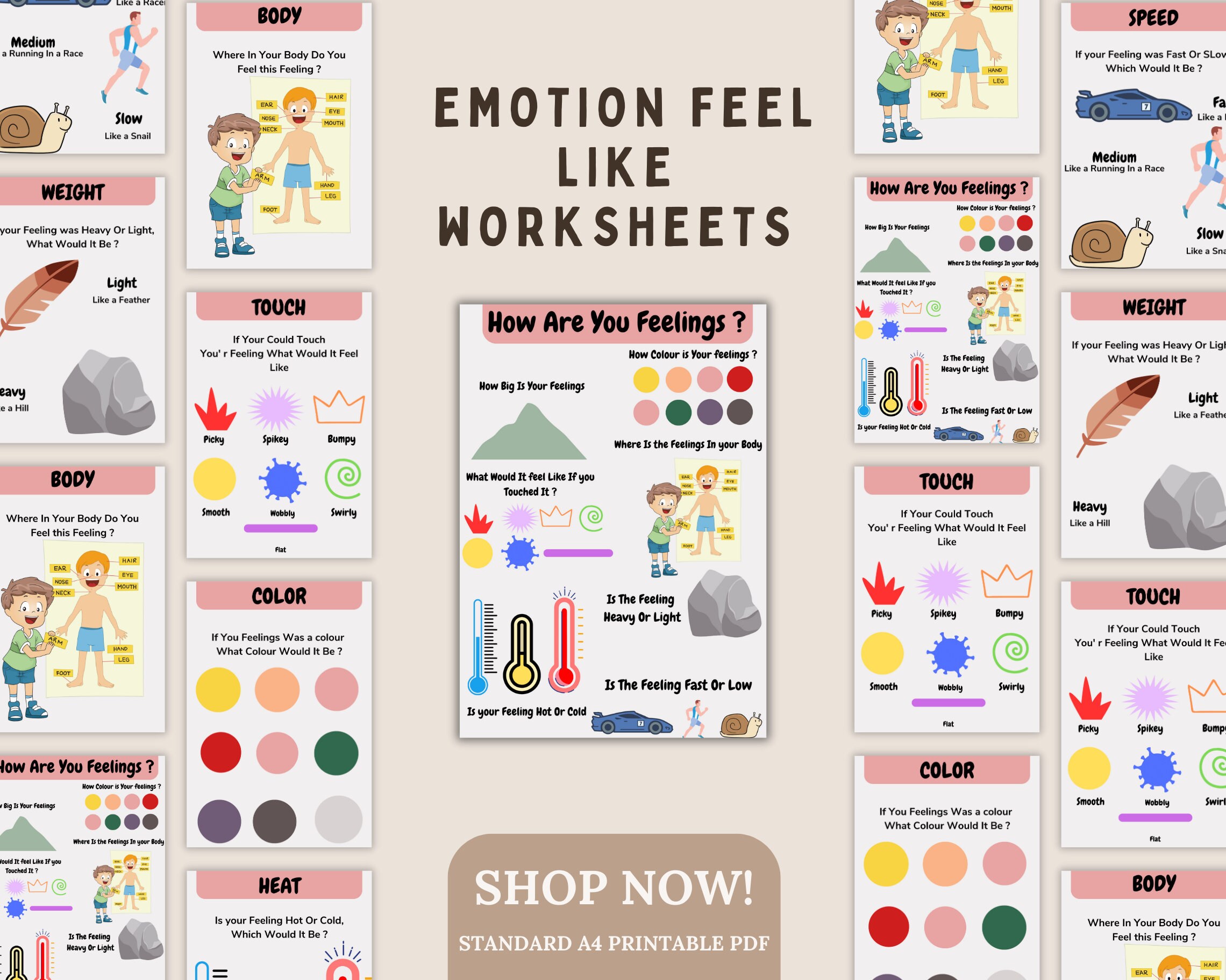 Emotions in the Body Poster and Printable Cards | Helping Students to ...