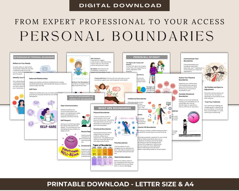 Personal Boundary Worksheets, Therapy Worksheets, Personal Space ...