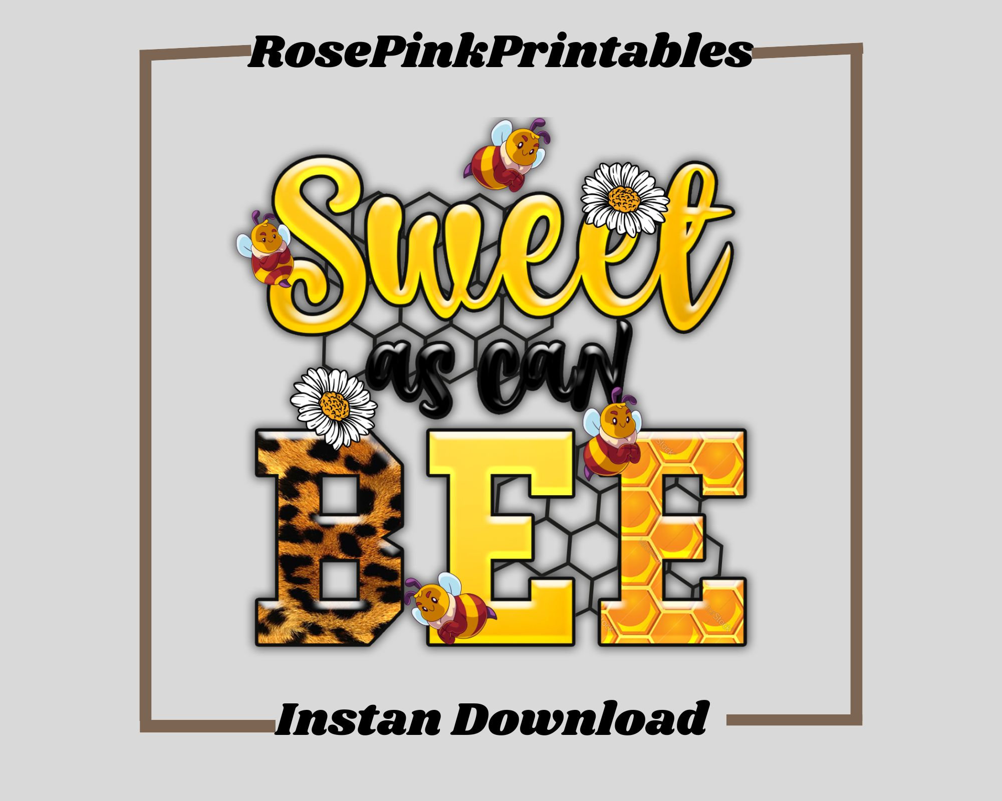 Sweet as Can Bee Png, Hand Drawn Bee Png, Sweet Western Love Bee Png ...