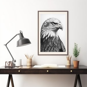 Artwork for Office American Symbol Art Bird Photo Canvas Bald Eagle ...