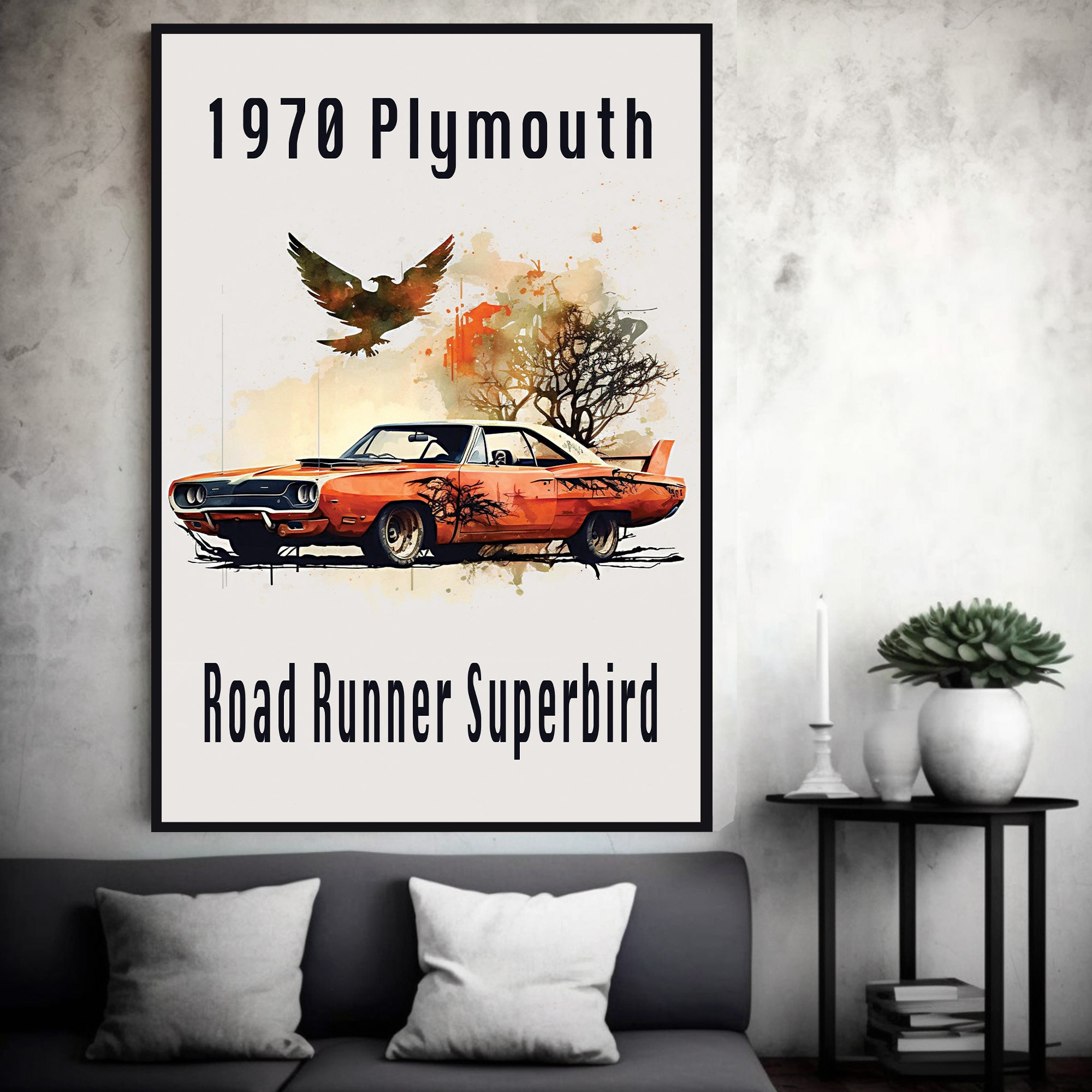 1970 Plymouth Road Runner Superbird Digital Art Print Wall Decor ...