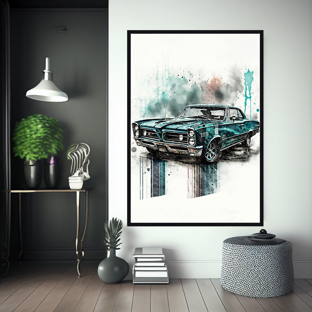 1964 Pontiac GTO Digital Art Print Wall Decor Watercolor - Etsy
