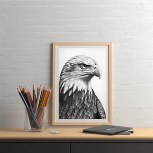 Artwork for Office American Symbol Art Bird Photo Canvas Bald Eagle ...