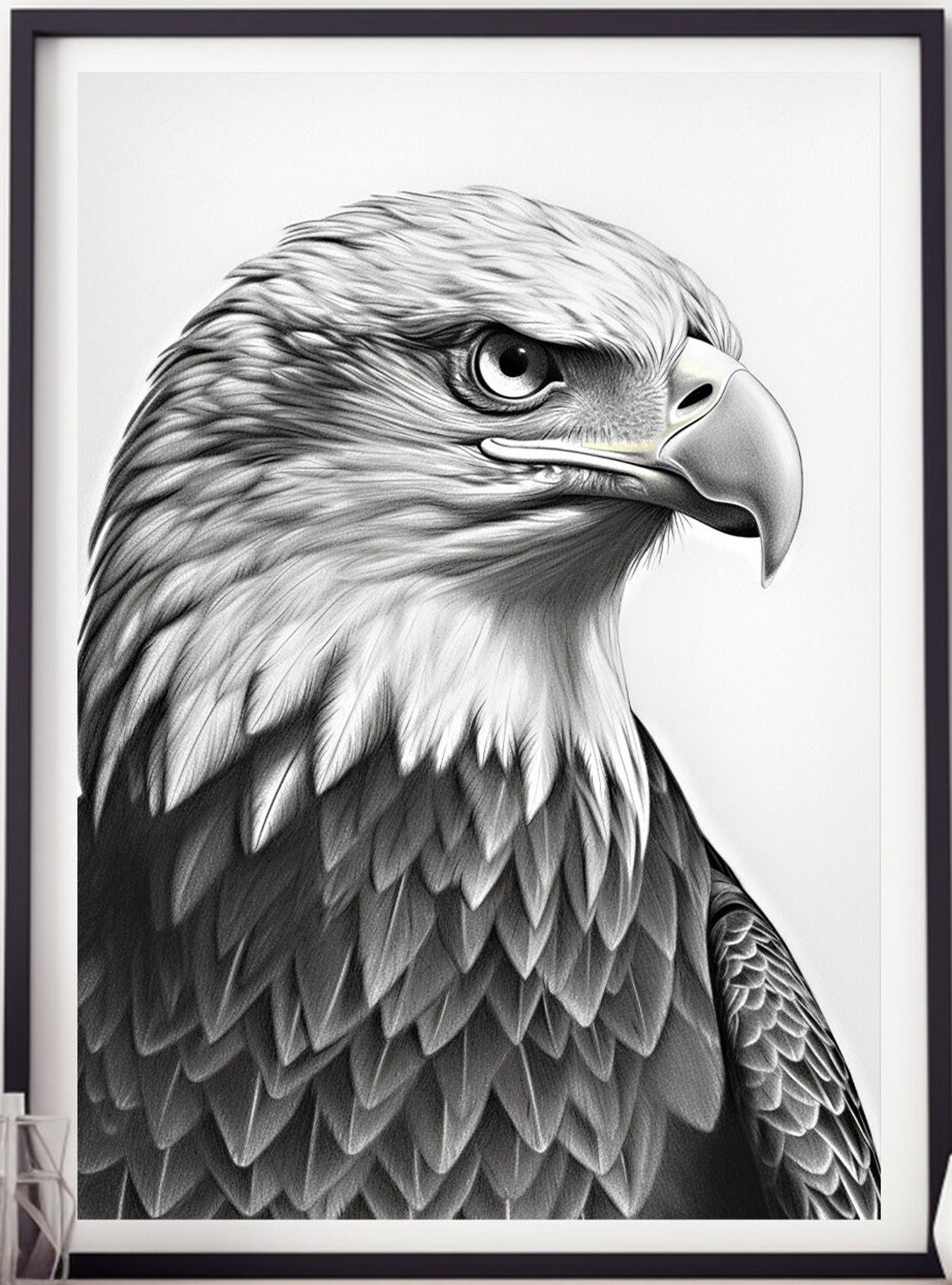 Artwork for Office American Symbol Art Bird Photo Canvas Bald Eagle ...