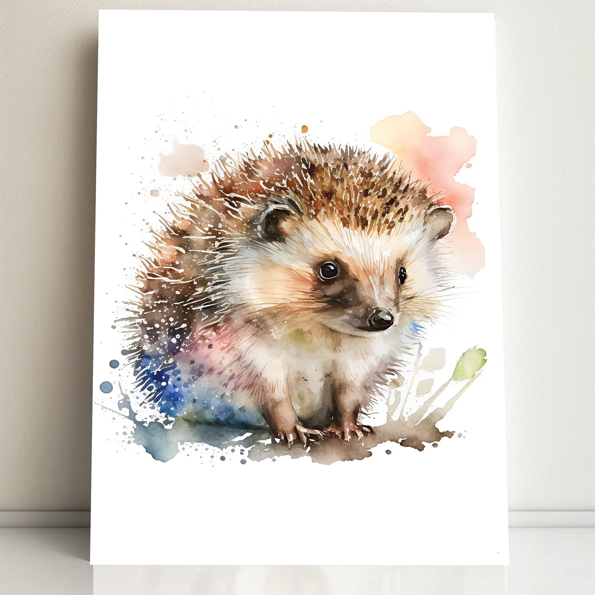 Watercolor Baby Hedgehog Digital Art Print for Nursery Decor on Etsy - Etsy