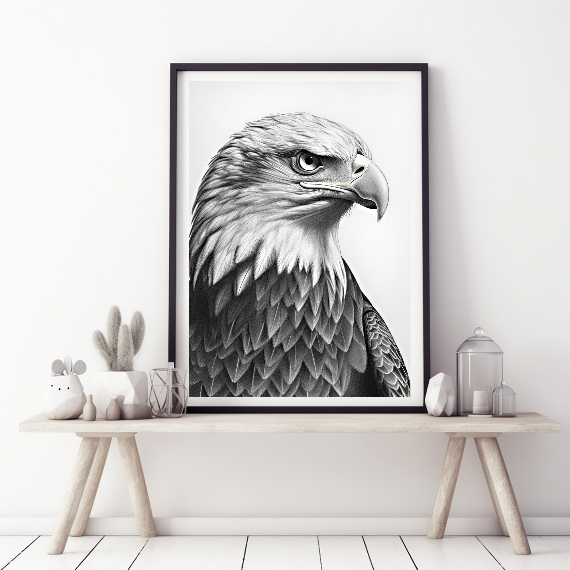 Artwork for Office American Symbol Art Bird Photo Canvas Bald Eagle ...