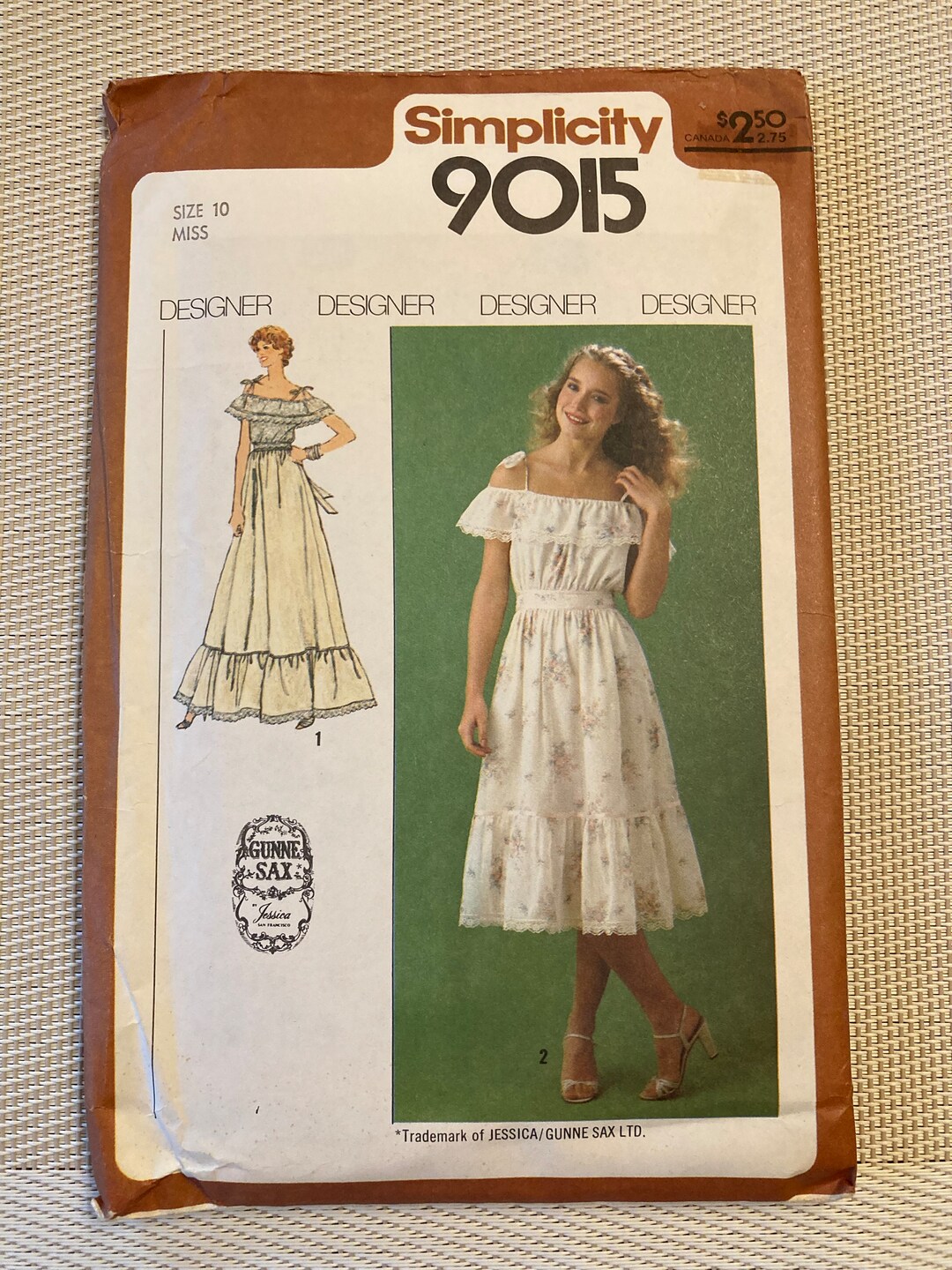 1979 Simplicity Gunne Sax Designer Uncut Pattern 1905 Sundress Dress 2 ...