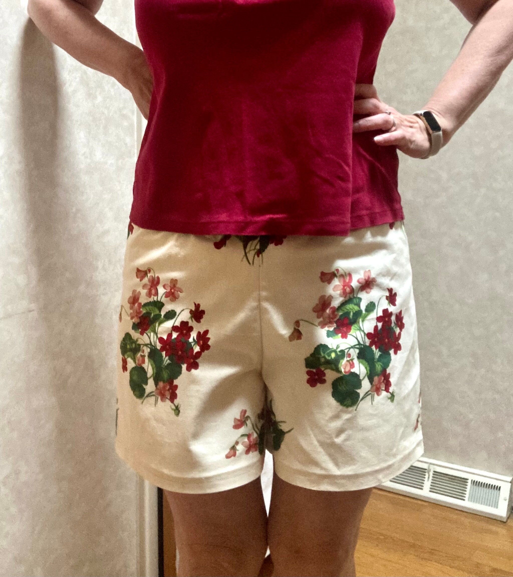 Repurposed Vintage Linen Shorts. Handmade Ladies Shorts From Vintage ...