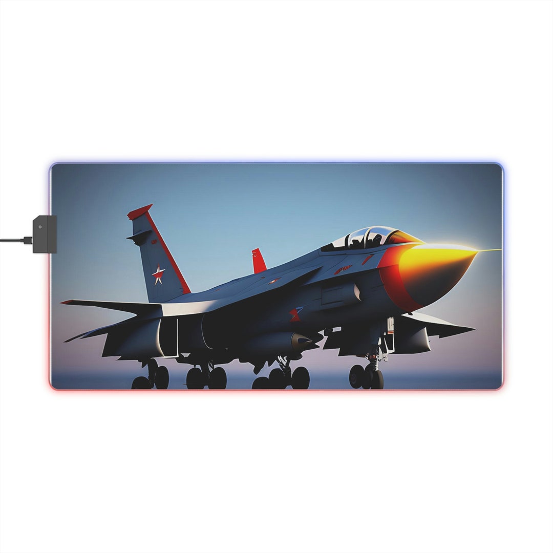 Fighter Jet LED Gaming Mouse Pad - Etsy