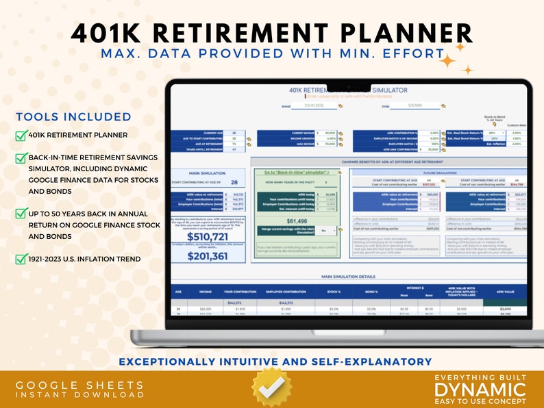 The Best 401K Retirement Tracker Comprehensive 401K Savings Calculator ...