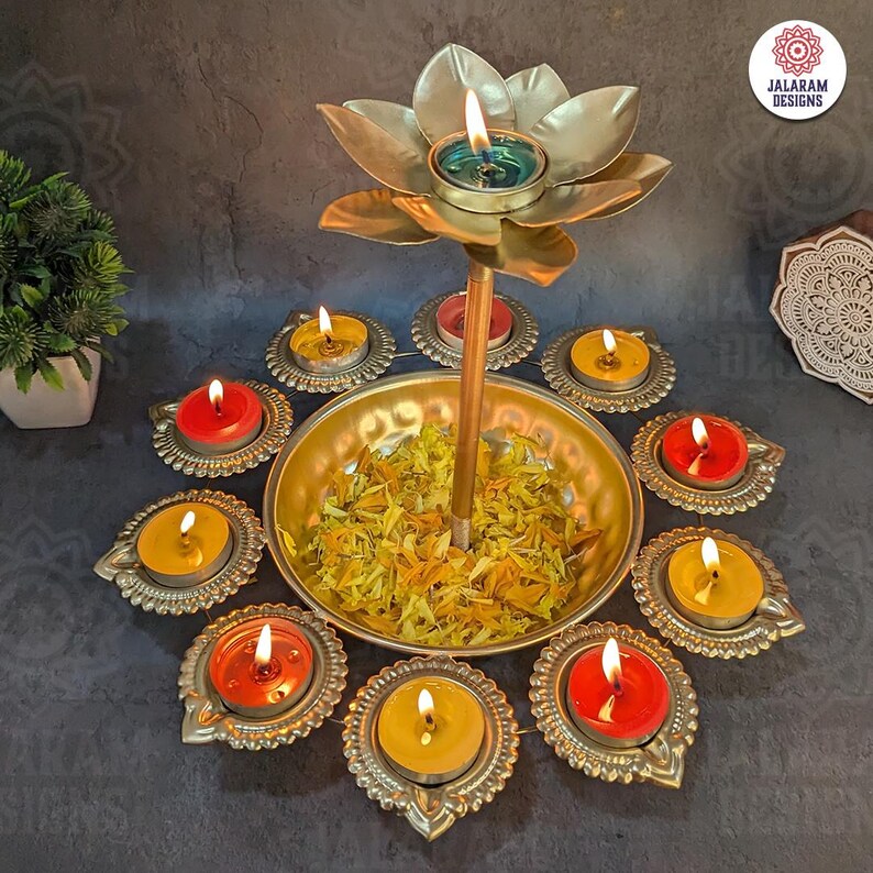Diya Urli With Tea Light Holder,diwali Tea Light Holder, Diwali Gift ...