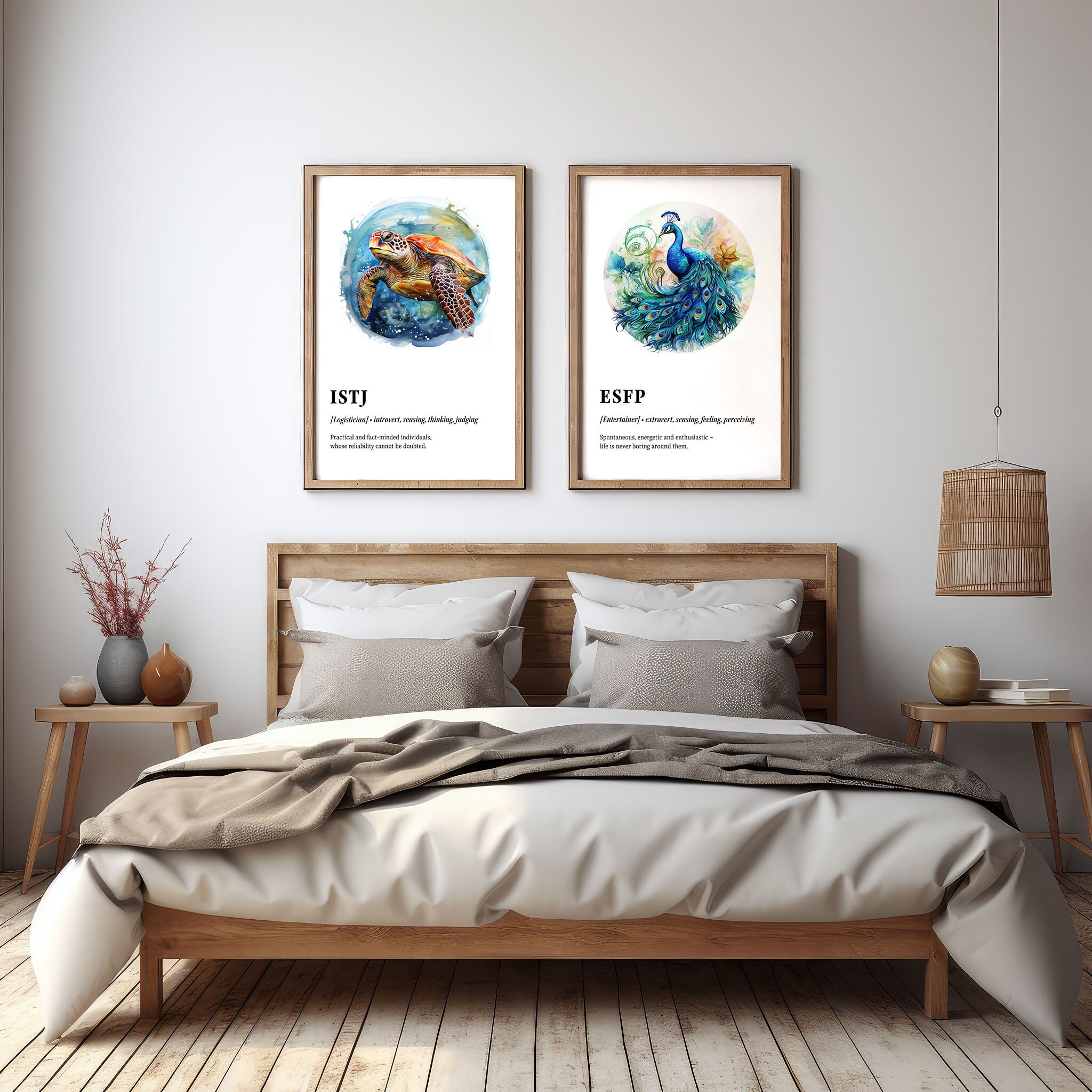 MBTI INFJ Spirit Animal Owl Wall Art Psychology Collection Personality ...