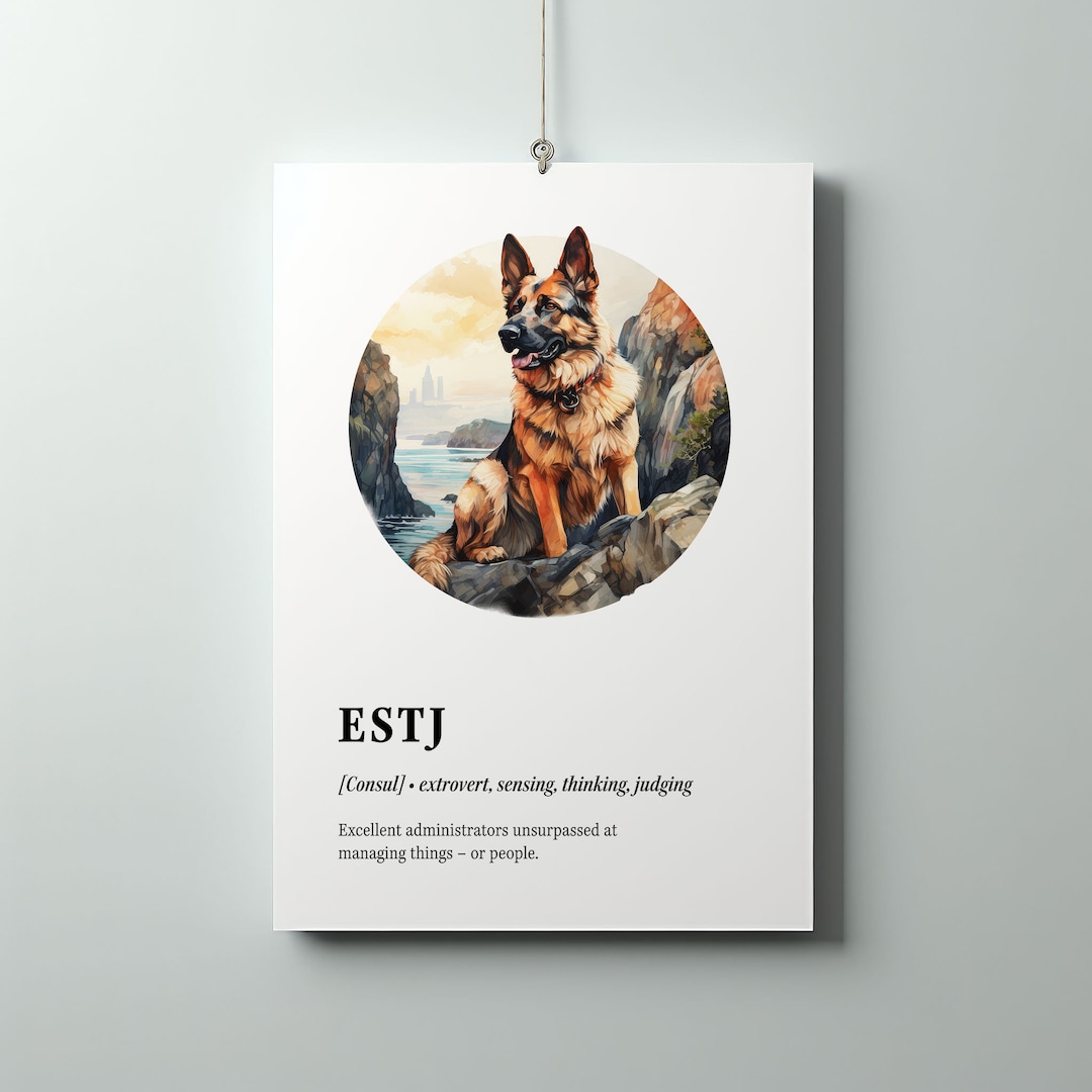 MBTI ESTJ Spirit Animal Shepherd Wall Art Psychology Collection ...