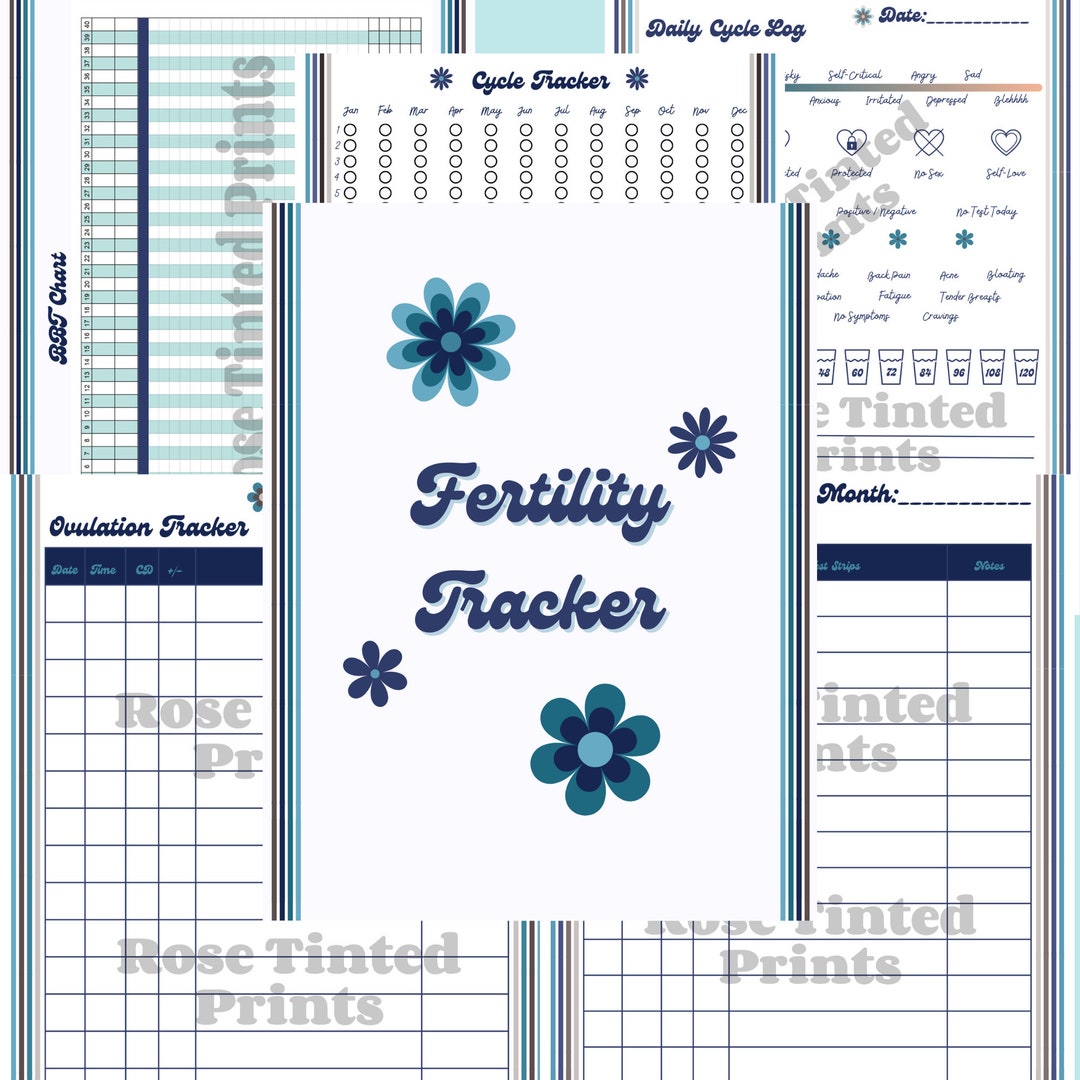 Fertility & Cycle Tracker - Printable!!! Period Planner, Period Tracker ...
