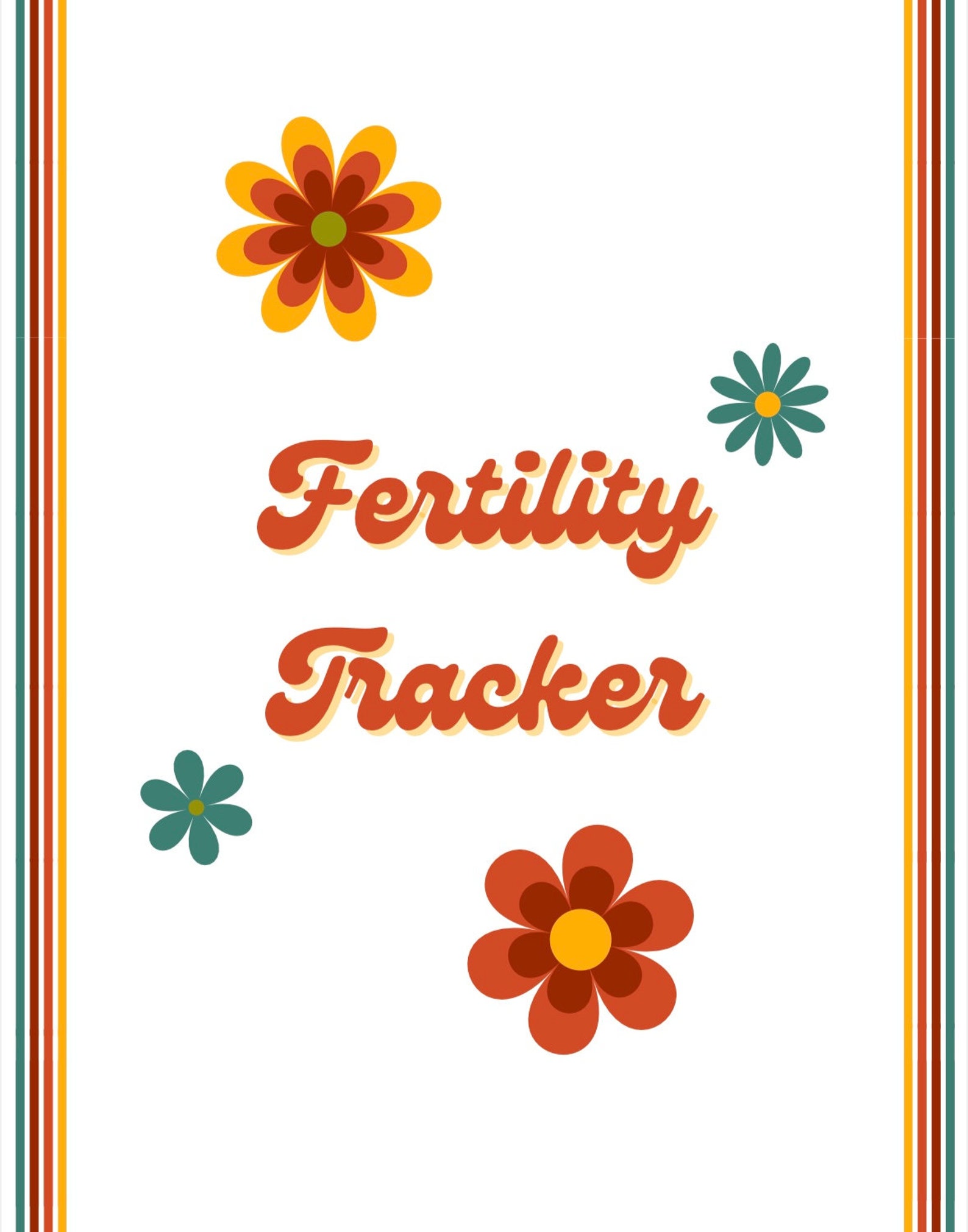 Fertility & Cycle Tracker - Printable!!! Period Planner, Period Tracker ...