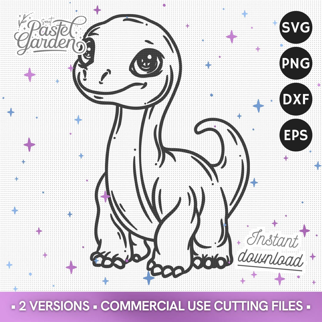 Dinosaur Svg, Brontosaurus Svg, Baby Boy Sublimation Silhouette ...