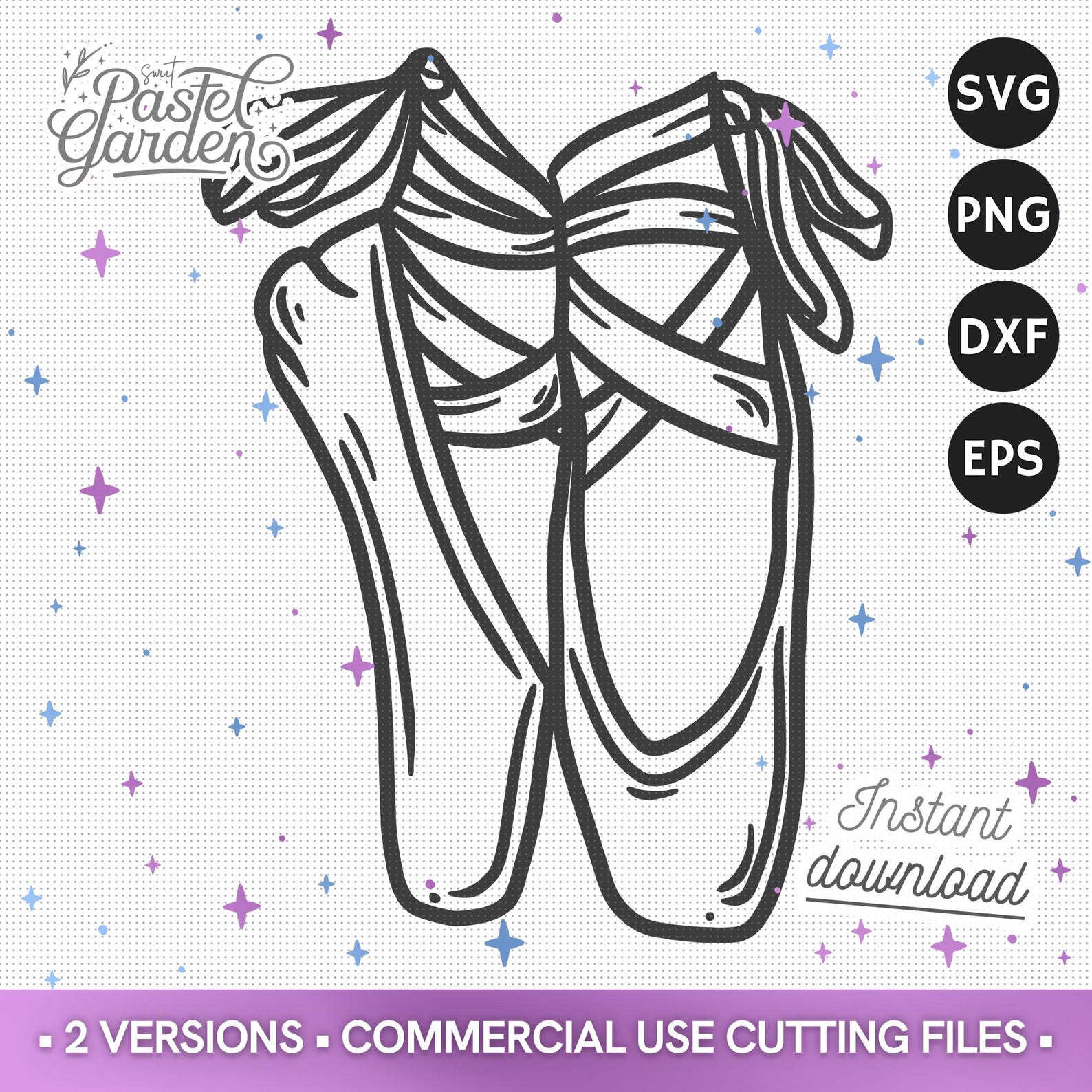 Ballerina Ballet Shoes SVG, Ballet Clipart, Dancer SVG, Ballet Shoes ...