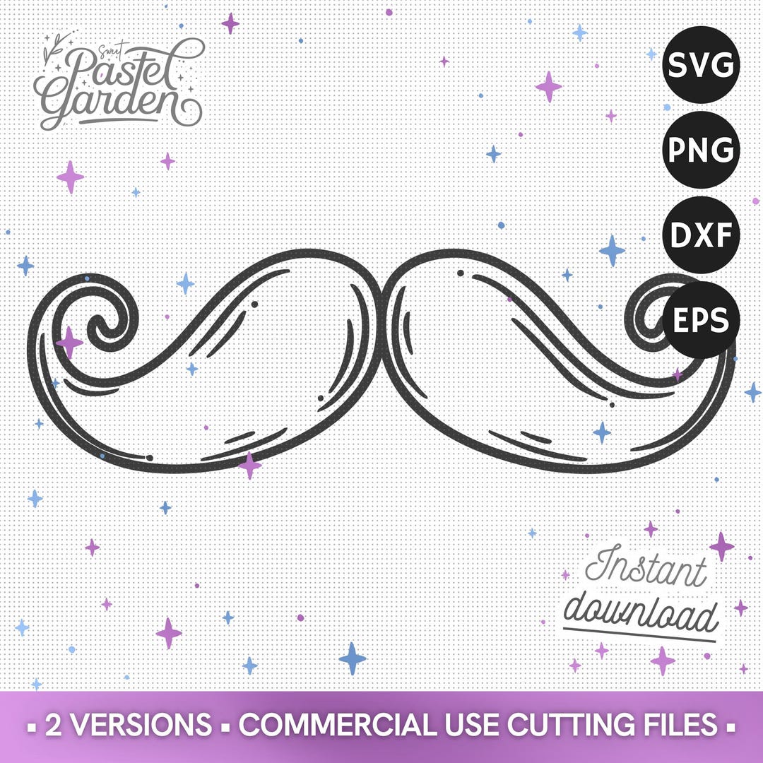 Mustache SVG, Mustache Cut File, Png Eps Dxf Download, Cricut ...