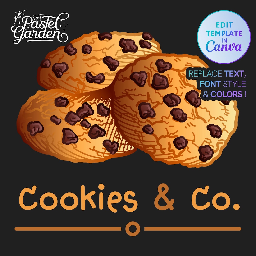 DIY Butter Cookies Logo Design Canva Template for Colorful Cake and ...