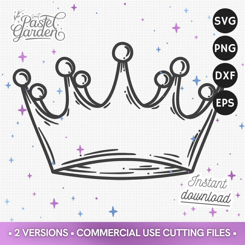 Simple Crown SVG, King Crown SVG, Queen Silhouette, Princess Tiara File ...