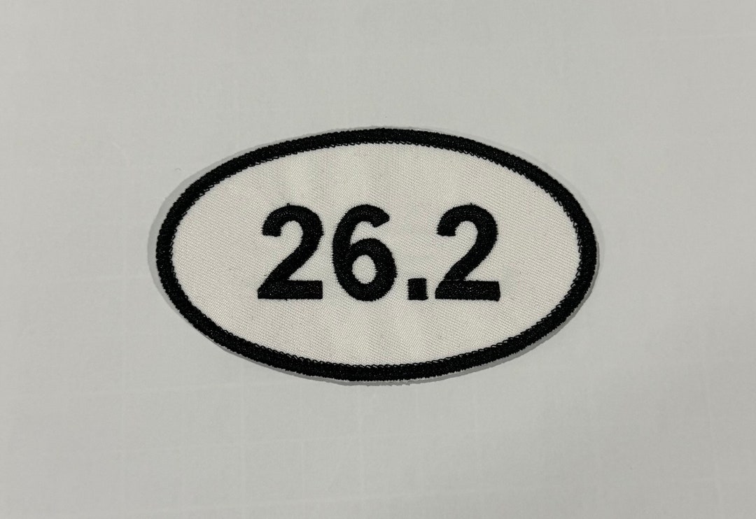 Full Marathon Running Embroidered Badge or Patch 26.2 Miles, Classic ...
