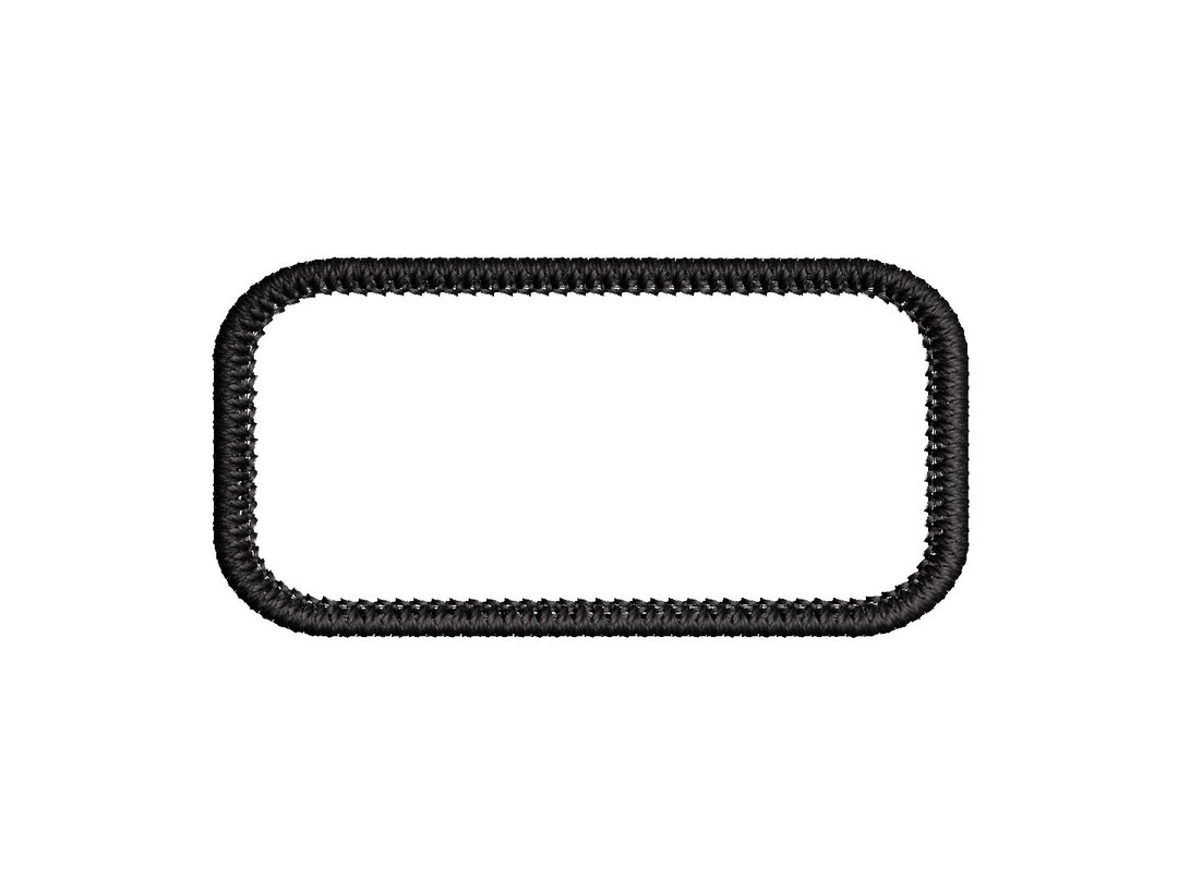 2 Inch by 1 Inch Rounded Rectangle Perfect for Embroidered Name Tags Patches and Badges With a ...