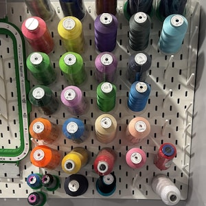 Skadis Pegboard Thread Spool Holder: Sewing & Embroidery Storage - Set ...