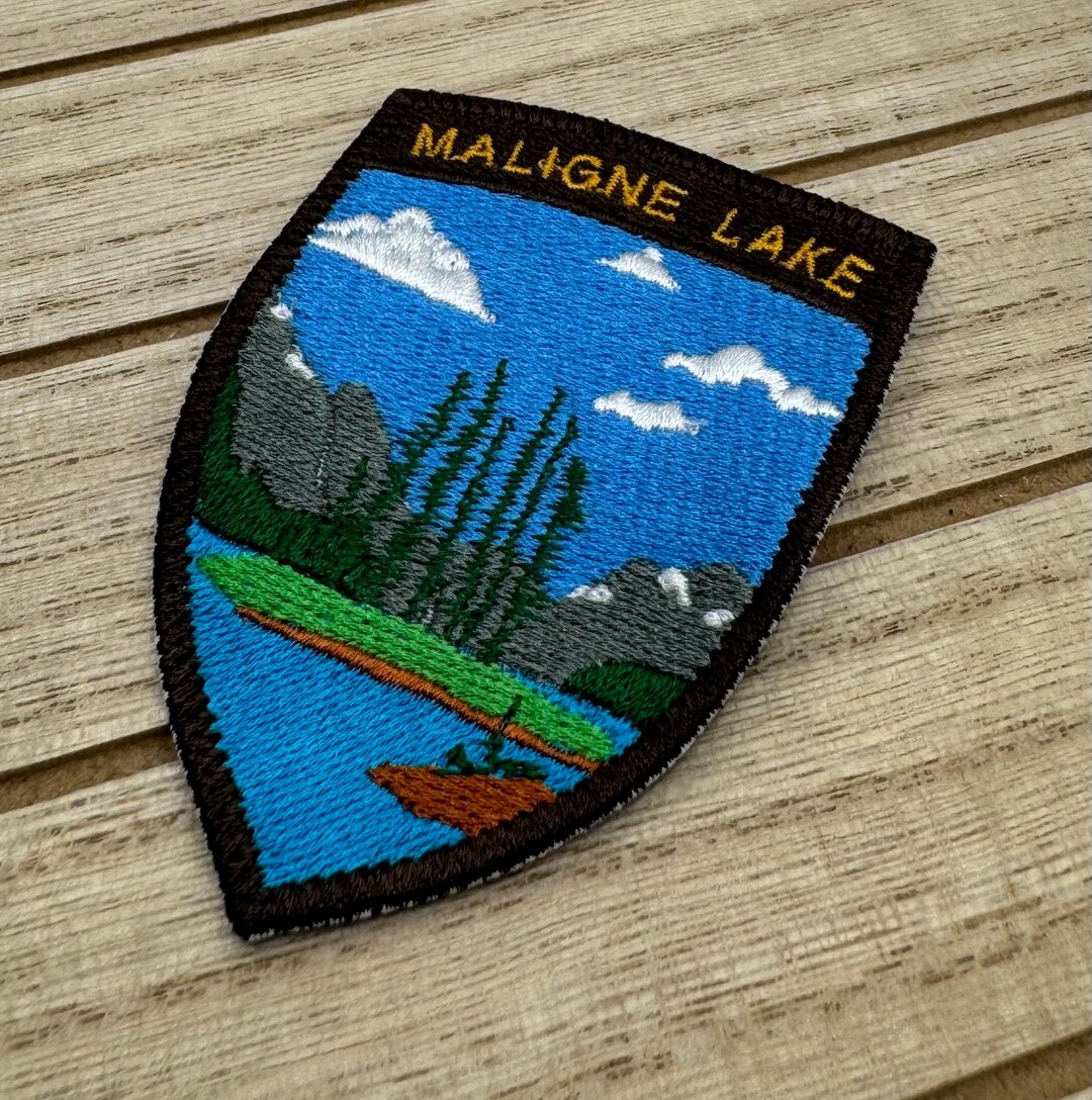 Maligne Lake Embroidered Patch: Jasper National Park Travel Badge - Etsy