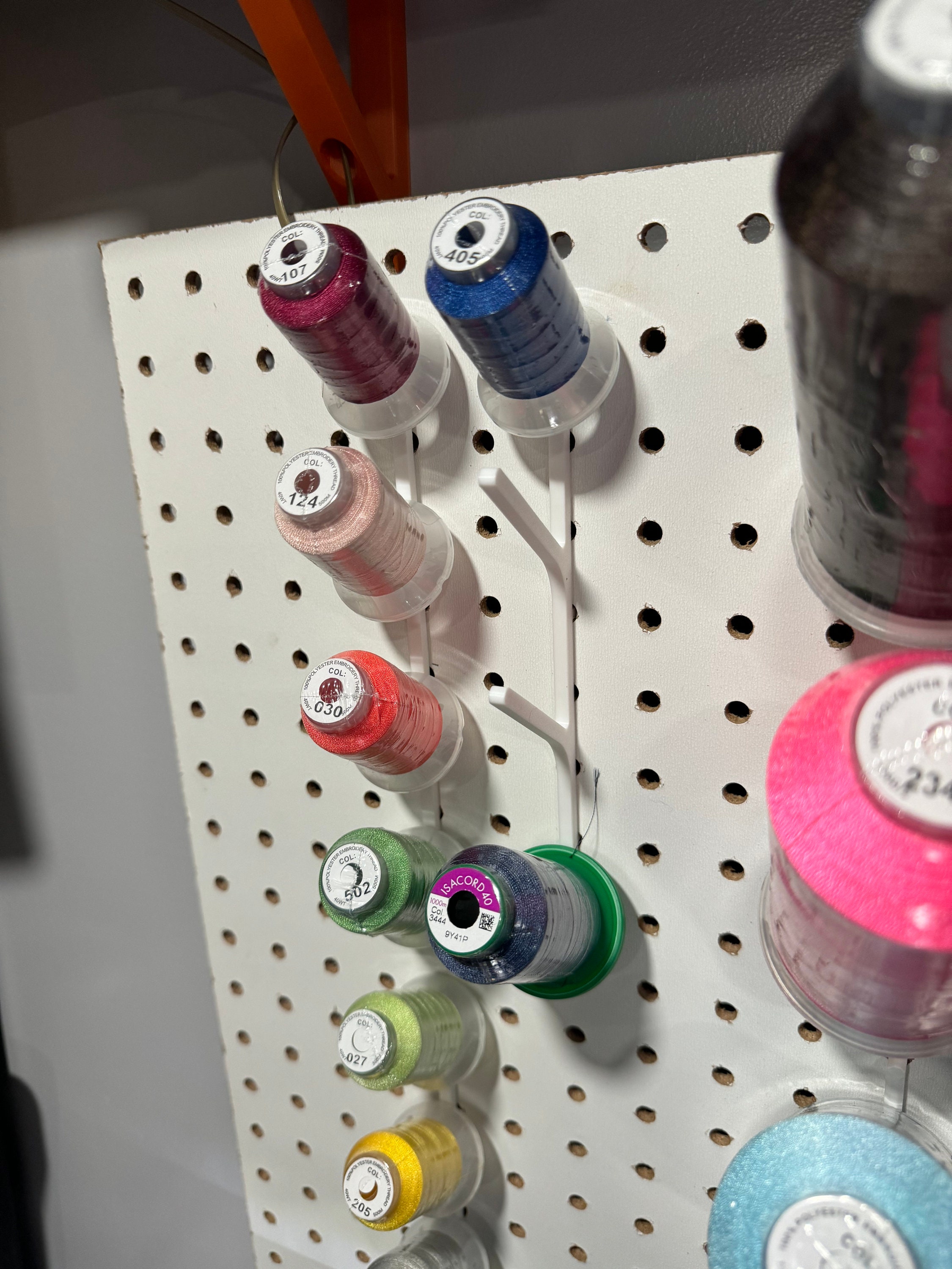 Pegboard Thread Spool Holder: Sewing & Embroidery Storage (set of 5/10 ...