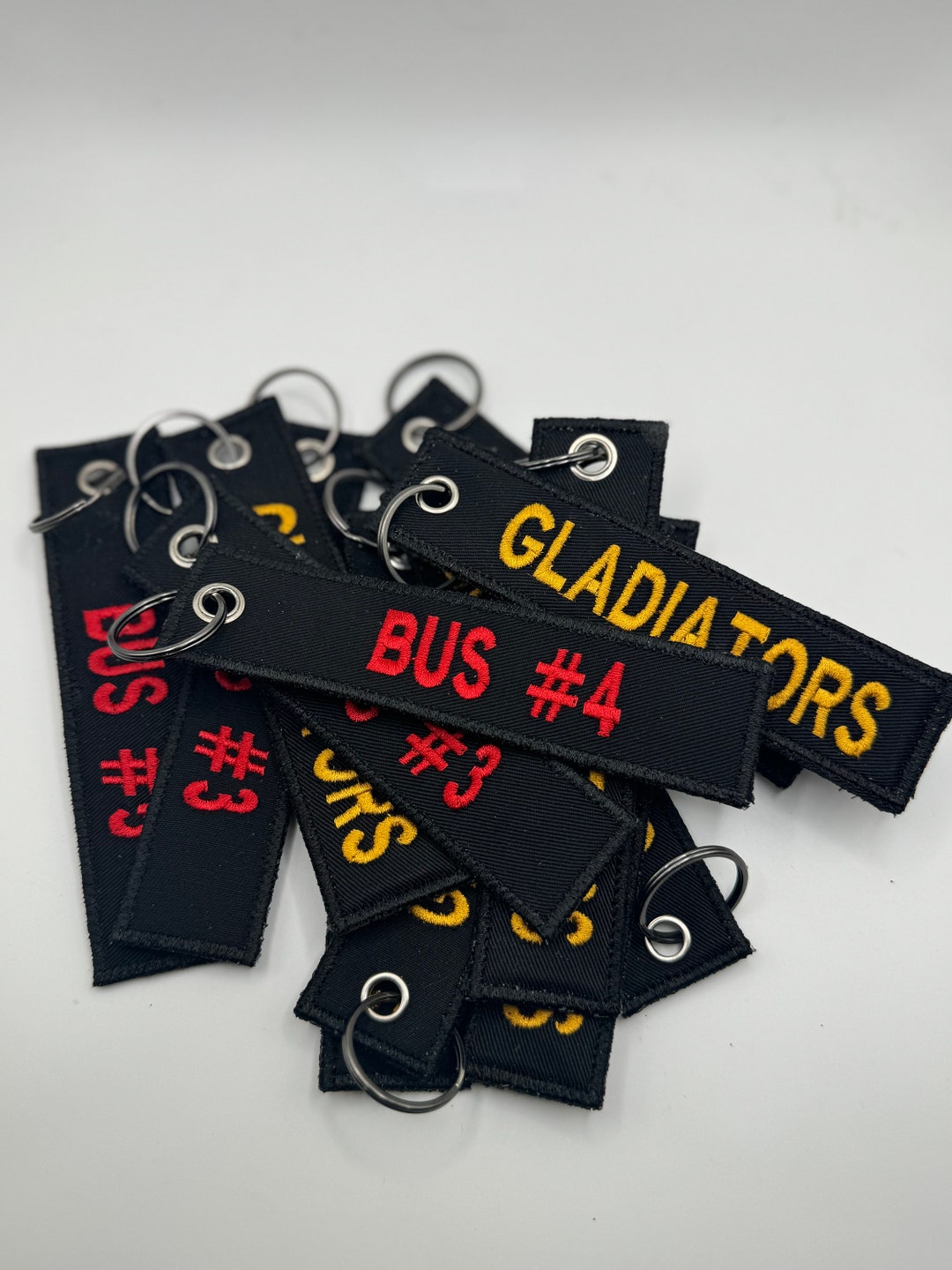 Custom Keychains Custom Key Tags, Double Sided Text Embroidered ...