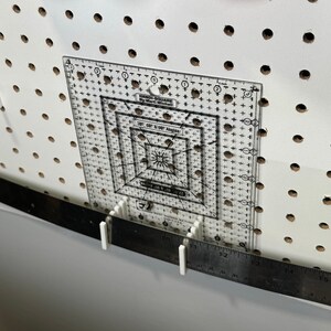 Quilting Ruler Hooks for 1/4" (5-6mm) Pegboard - Sewing, Knitting and ...