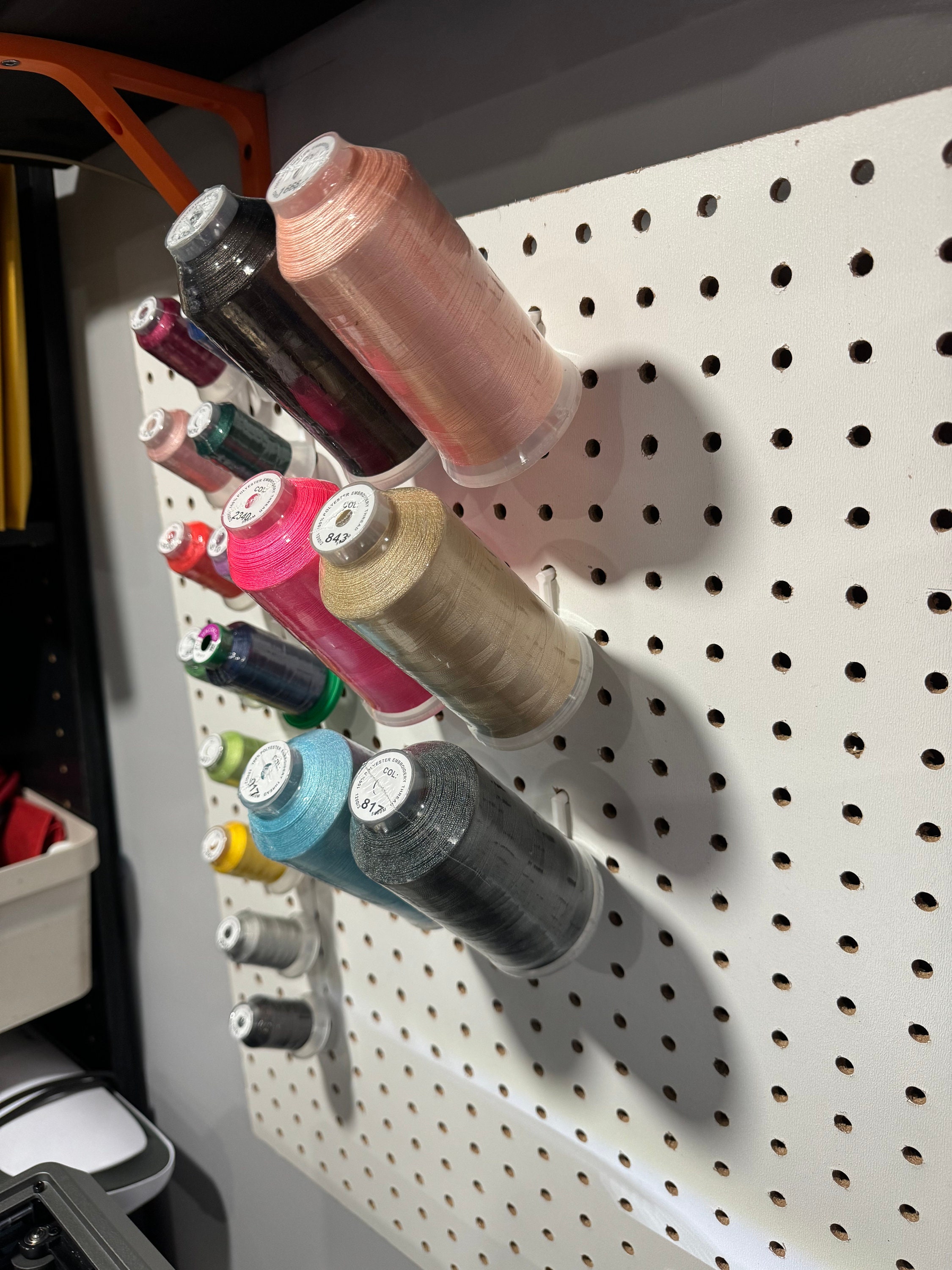 Pegboard Thread Spool Holder for 5000 Yard, Serger for 1/4 5-6mm ...