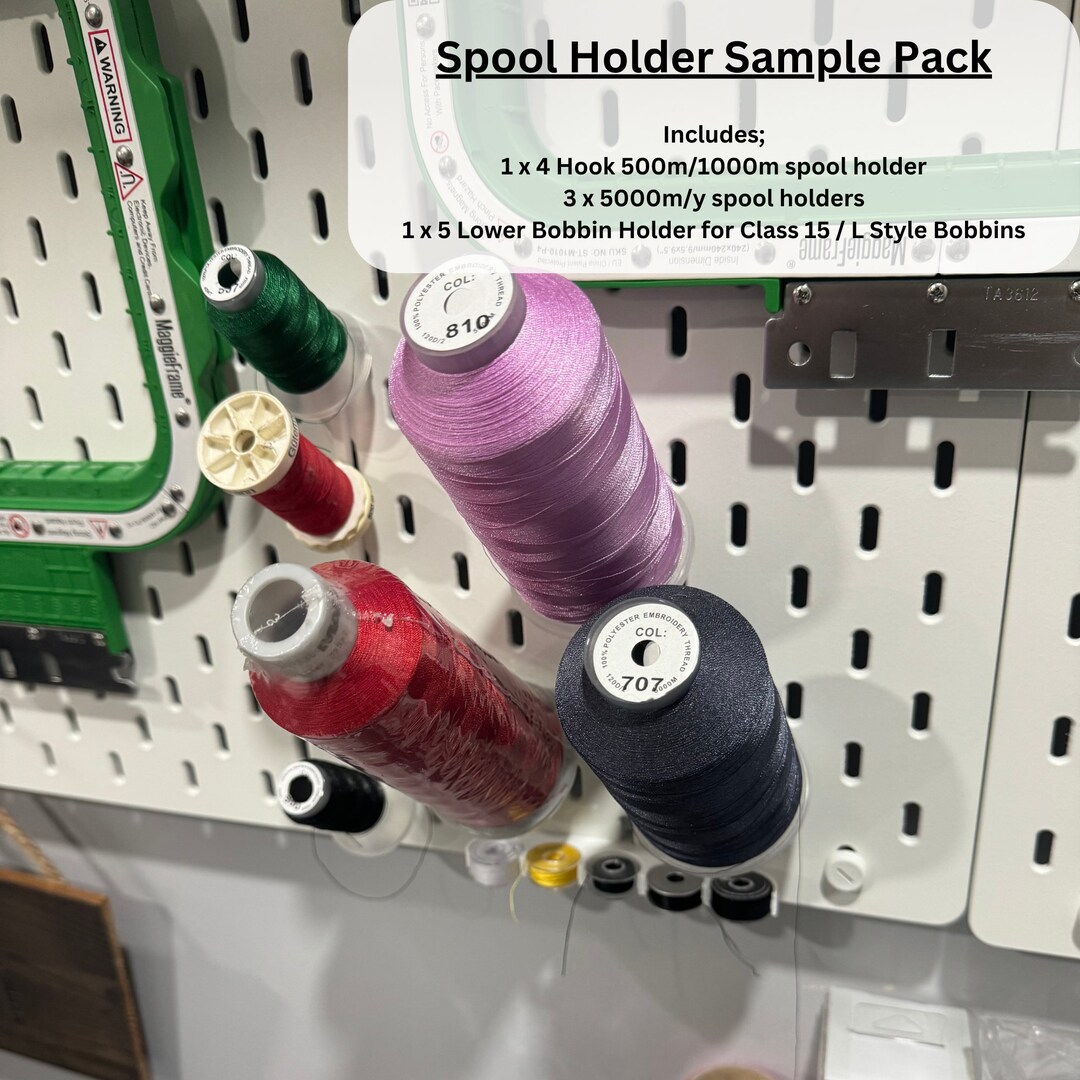Sample Pack of Skadis or Uppspel Pegboard Thread Spool Holder, 500m ...