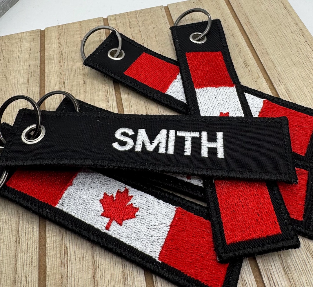 Custom Canada Luggage Tag | Custom Keychain, Single Side Text ...
