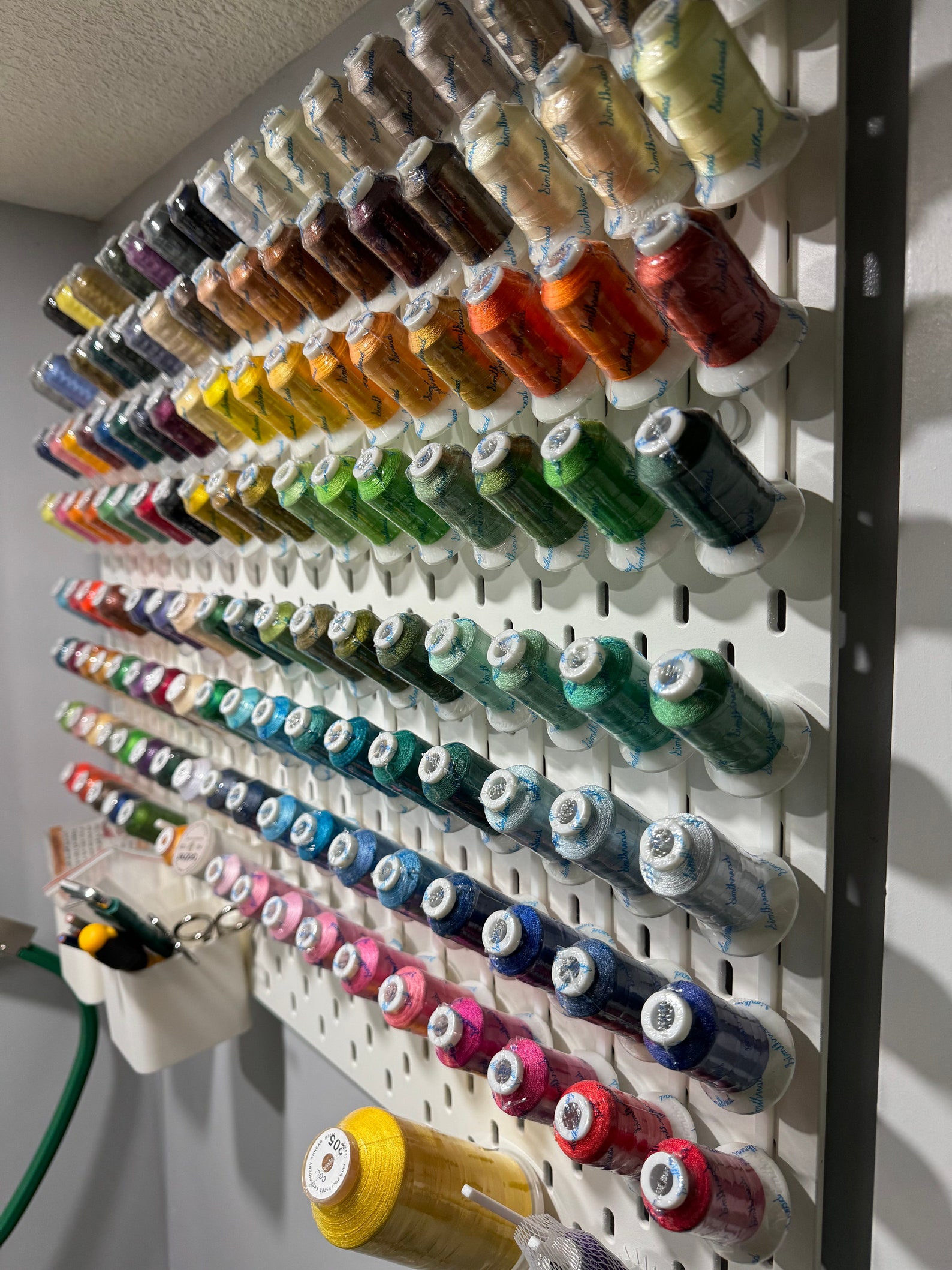 Skadis or Uppspel Pegboard Thread Spool Holder 500m/1000m Sewing ...