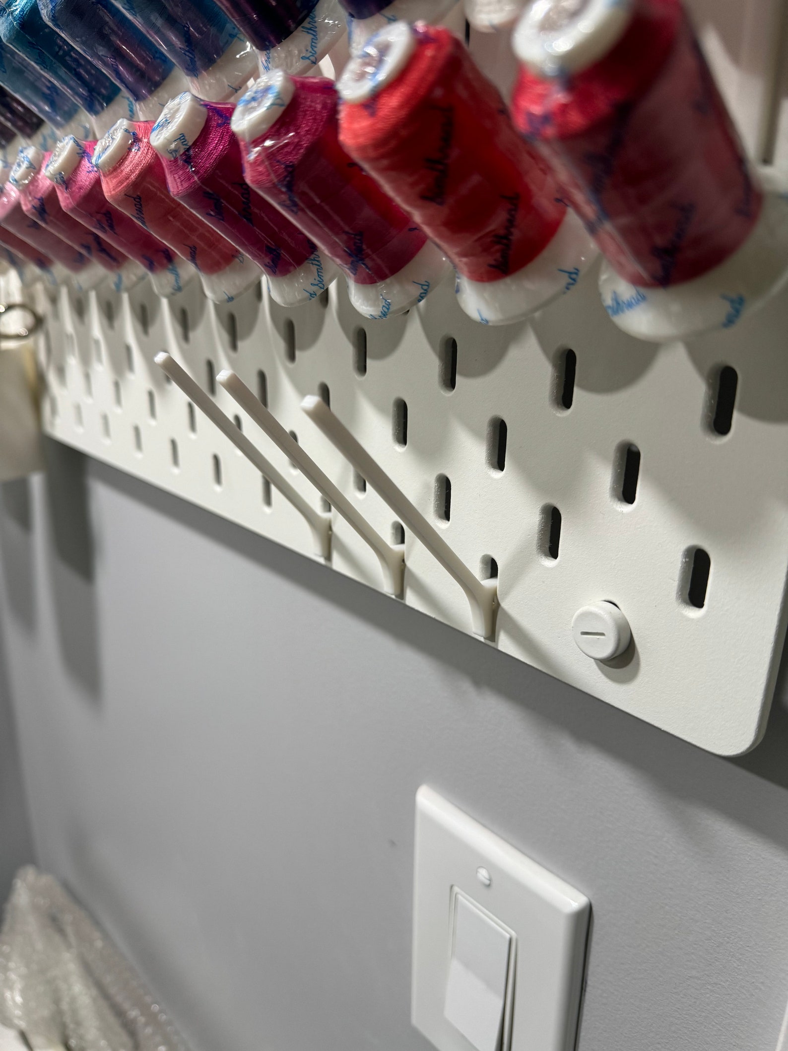 Skadis or Uppspel Pegboard Thread Spool Holder 5000m, Serger Sewing ...