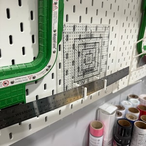 Quilting Ruler Hooks for Skadis or Uppspel Pegboard - Sewing, Knitting ...