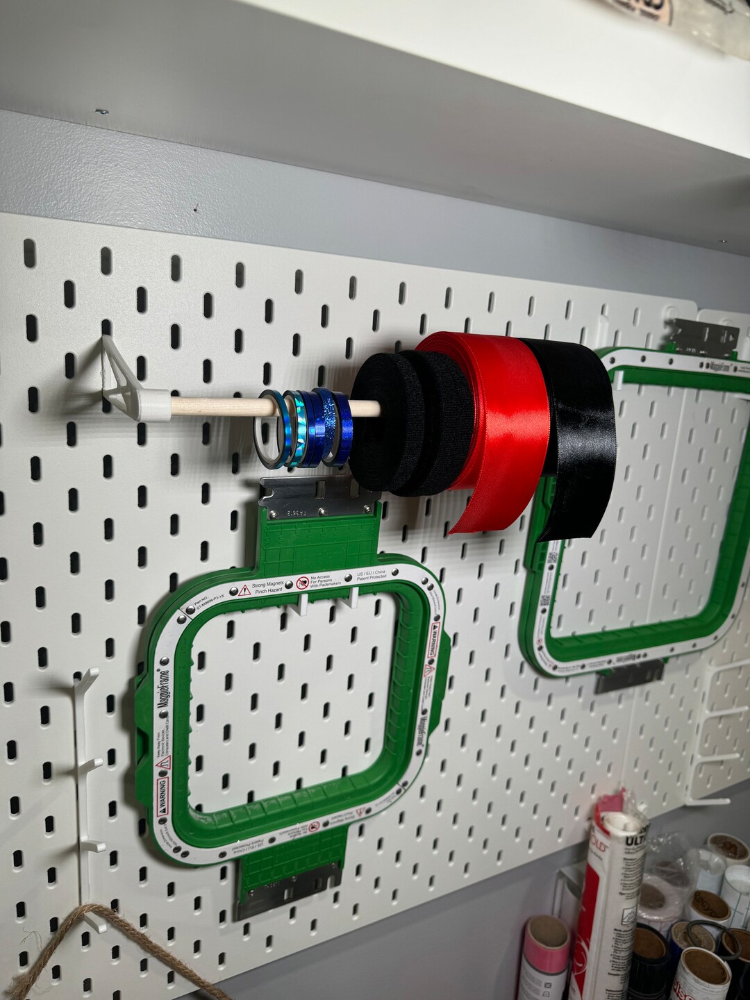 Ribbon Holder for Skadis Pegboard - Adjustable Length - Etsy