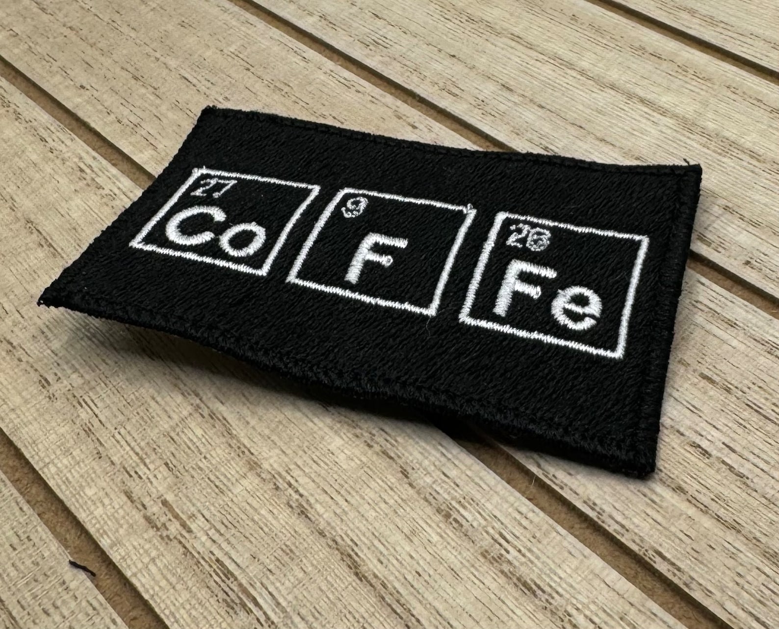 Coffee Periodic Table Embroidered Patch: Iron-on Applique - Etsy