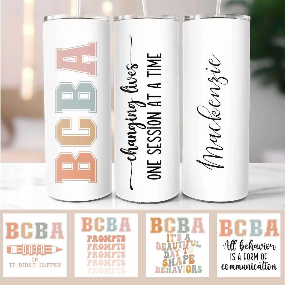 BCBA Tumbler Personalized, BCBA Gifts, BCBA Graduation Gift, Bcba Cup ...
