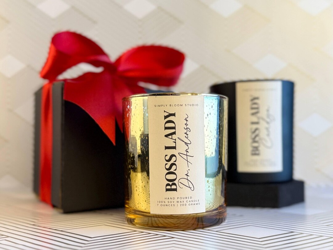 Boss Lady Handmade Candle, Custom Gift for Female Boss Female Manager ...