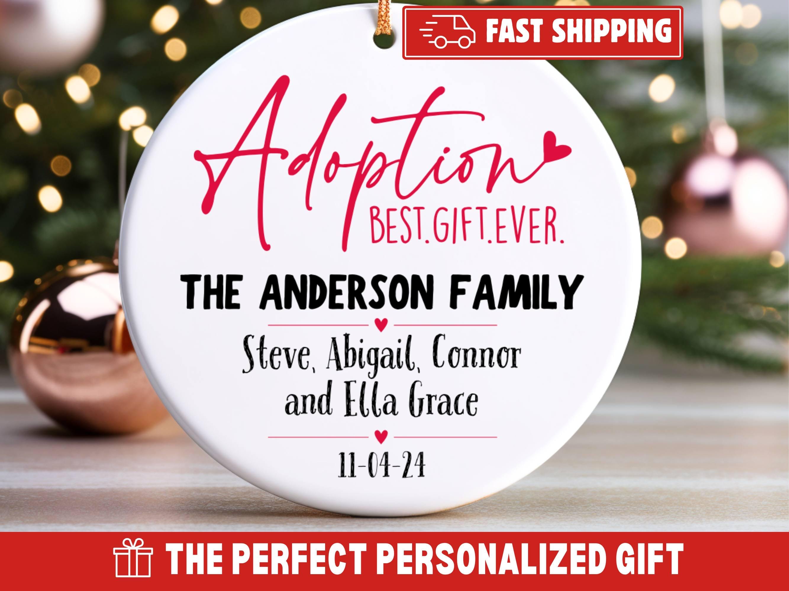 Adopt Gifts Adoption Ornament, Adoption Gifts for Family Adoption Day ...
