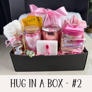 Breast Cancer Gift Box for Her, Thinking of You Gift Box for Women, Handmade Pink Ribbon Gift ...