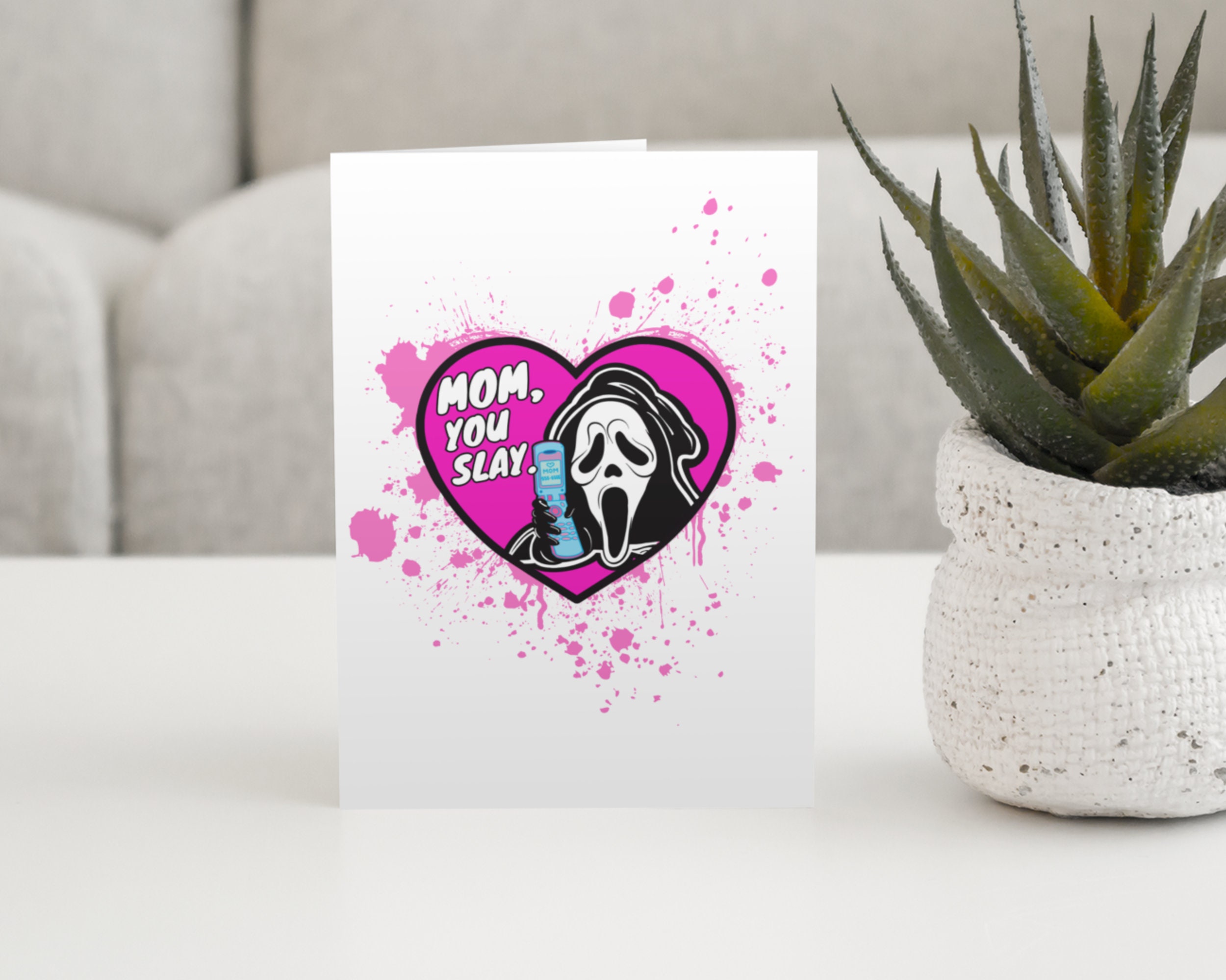 Printable Greeting Card, Mothers Day, 5x7, Gift for Mom, Mom You Slay ...