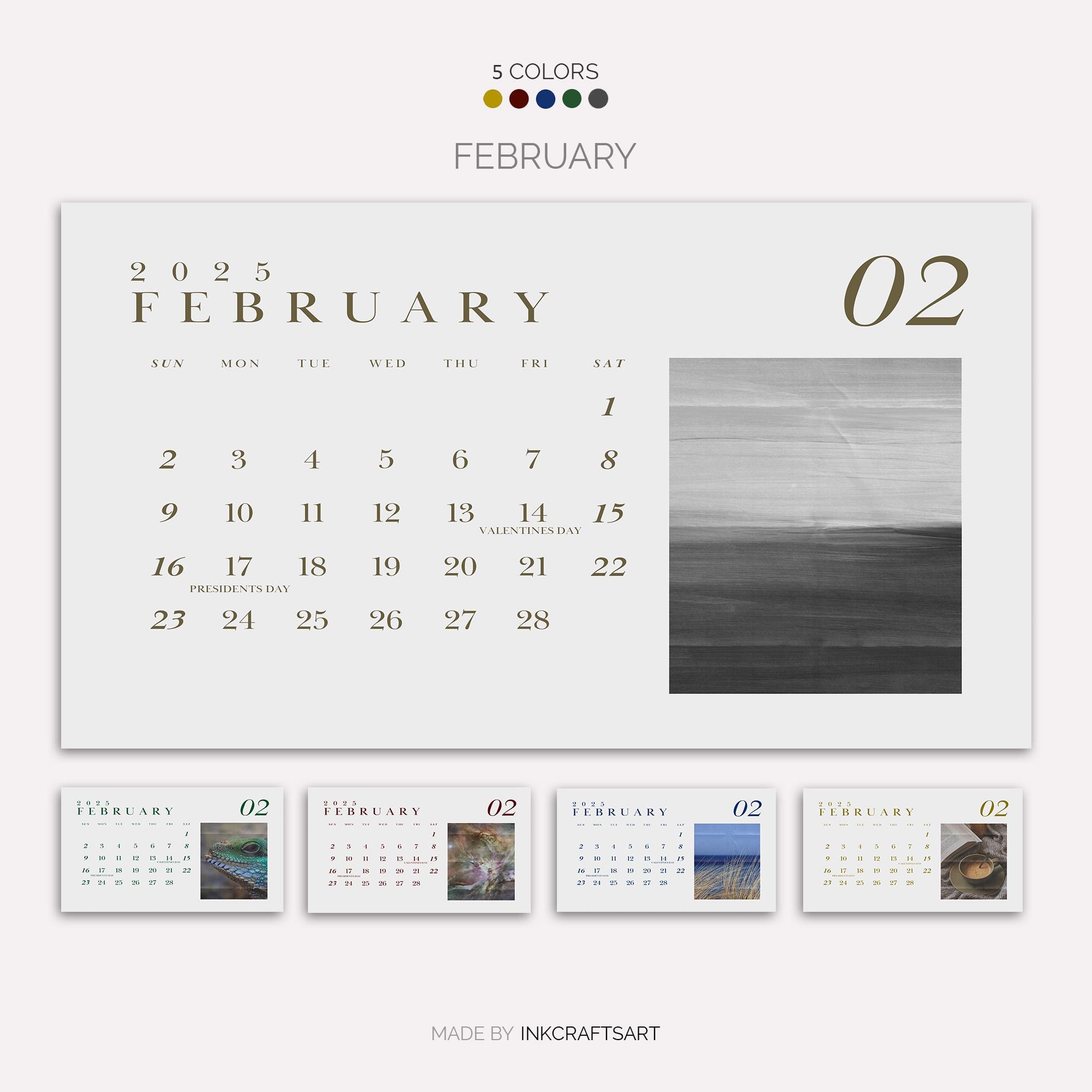 2025 Monthly Calendar With Holidays, Monthly Organizer, Month at a ...