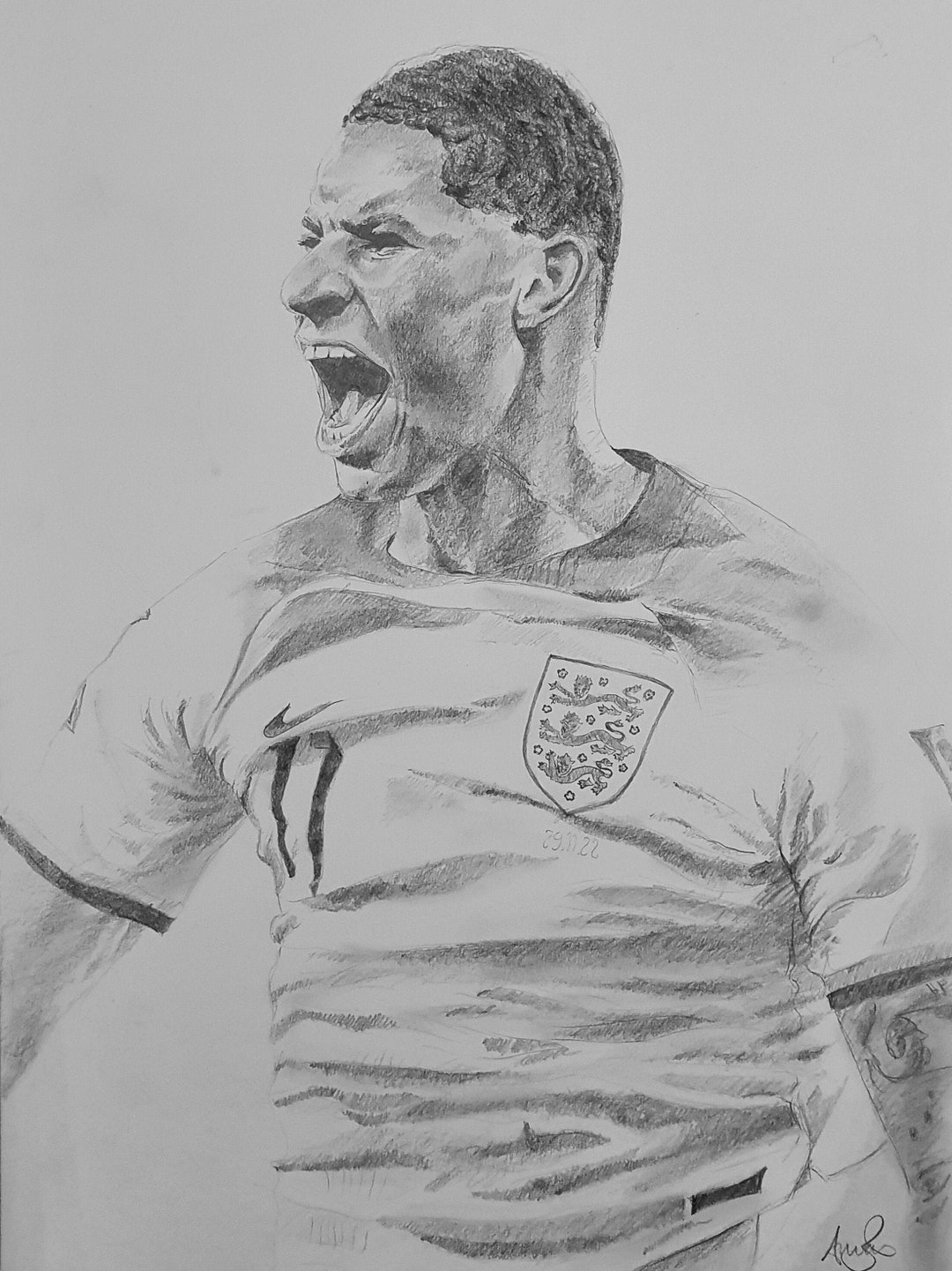 Marcus Rashford World Cup 2022 Drawing A3 - Etsy